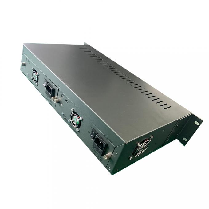 14 Slot Media Converter Rack Chassis 19 Inch 2U Dual AC220V For Fiber ...
