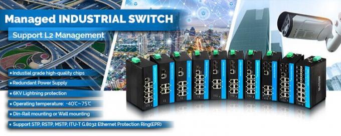 12 Port Industrial Ethernet Switch Din Network Switch 4SFP+8RJ45 DC12 ...