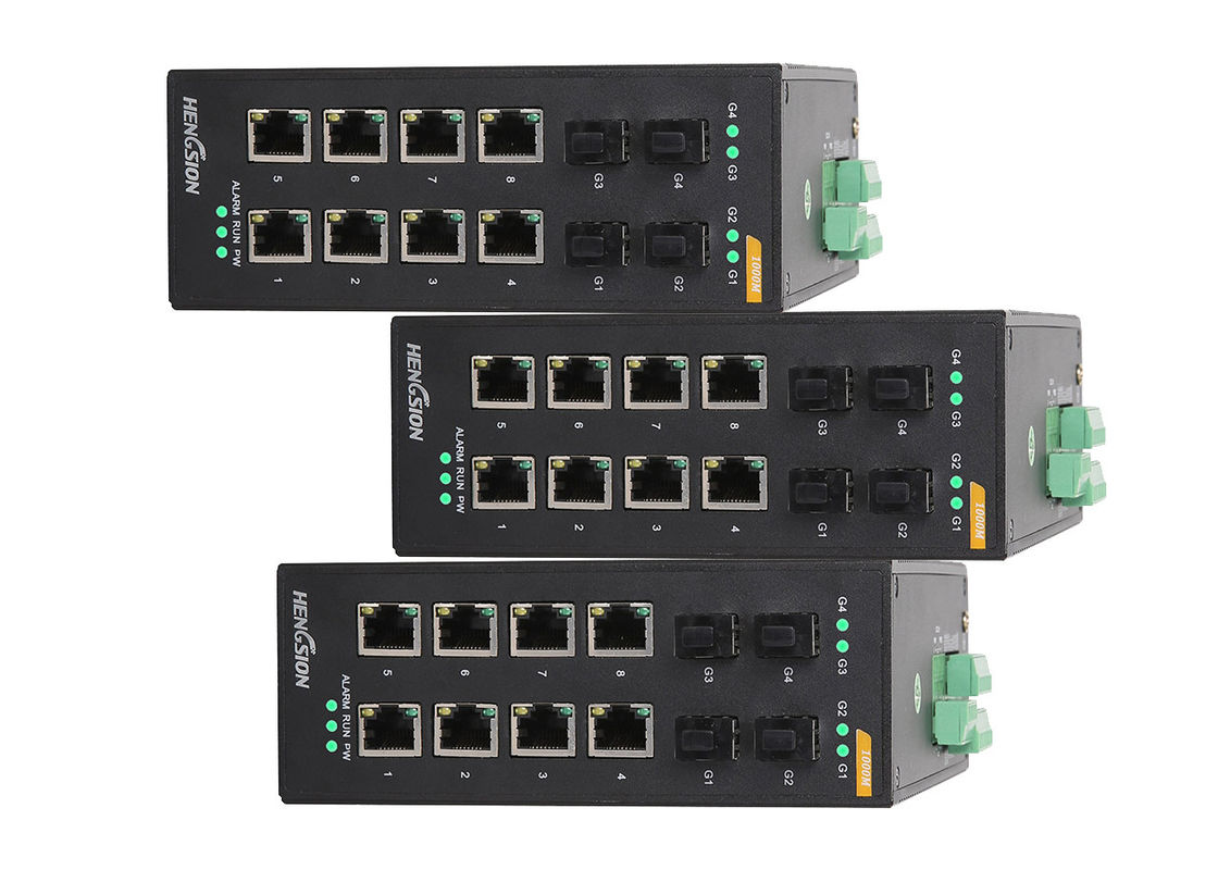 4K 12 port ethernet switch 8 Port gigabit TX and 4 port Gigabit SFP FX