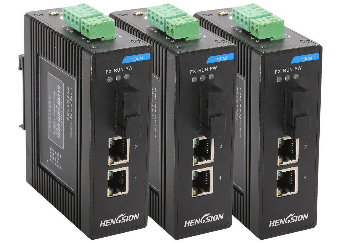 10 / 100Mbps 2 Megabit TX ports rugged ethernet switch with RJ45