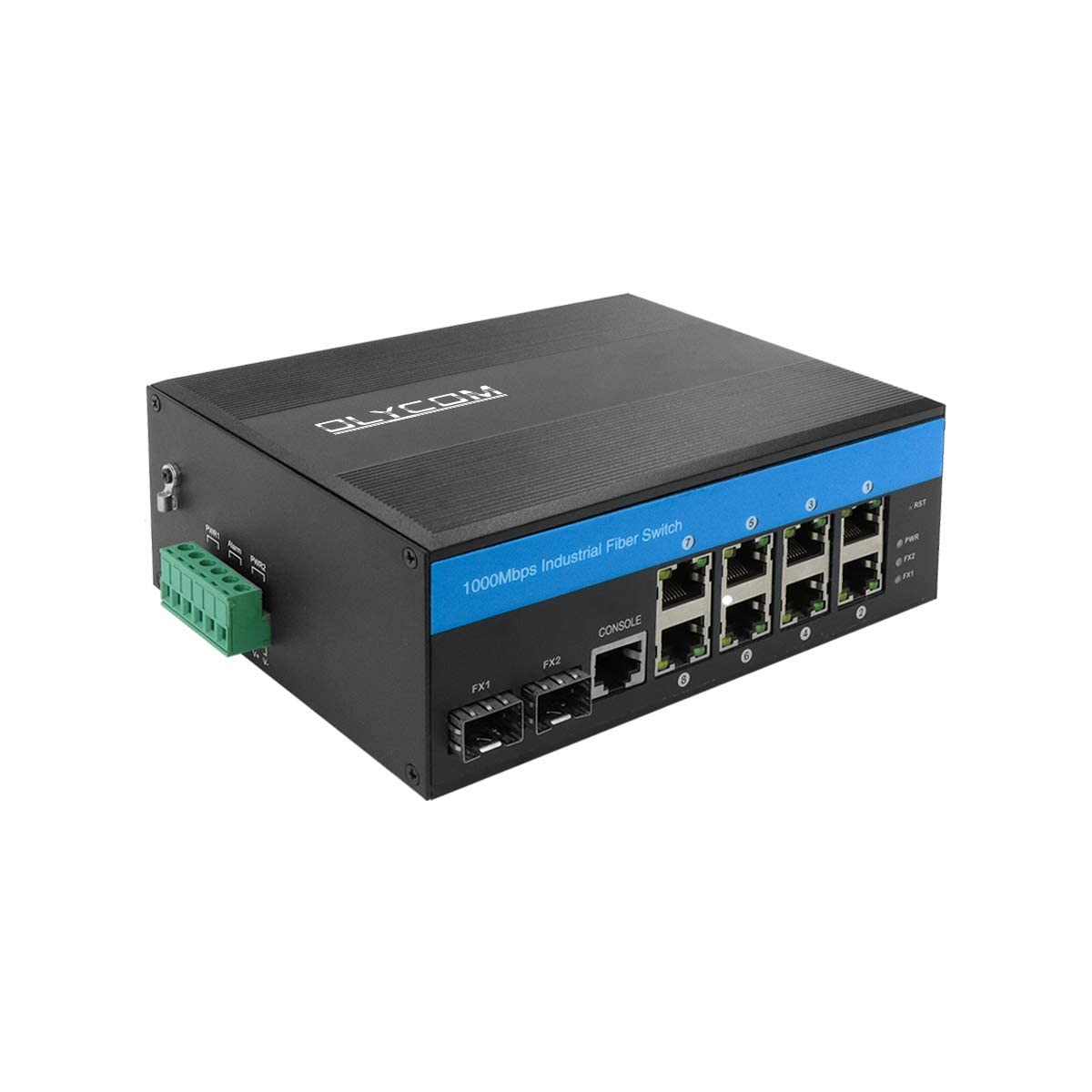 Industrial Gigabit Ethernet L2 Managed Switch 8 X Gigabit Ports 2 X SFP ...