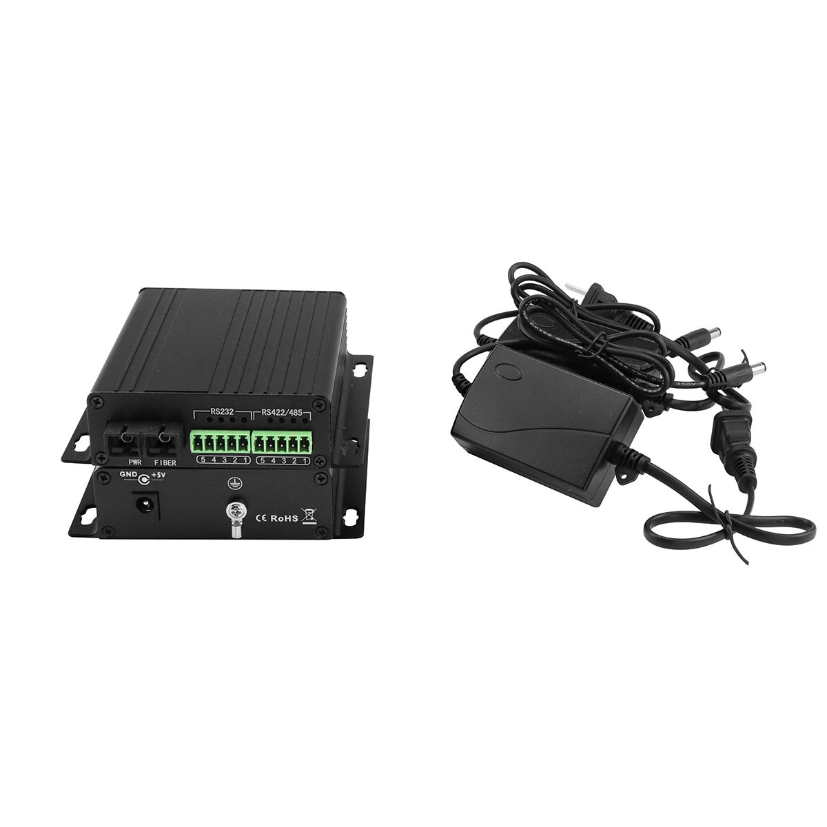 RS232 Serial Fiber Optic Modem 40KM Dual Fiber SC Port Compact Size ...