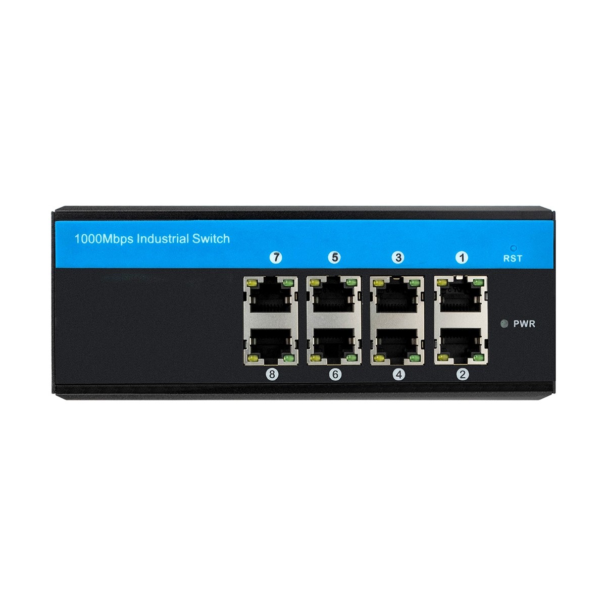 E-Mark Industrial Network Switch 8 Port Gigabit Ethernet Unmanaged Rugged Din Rail