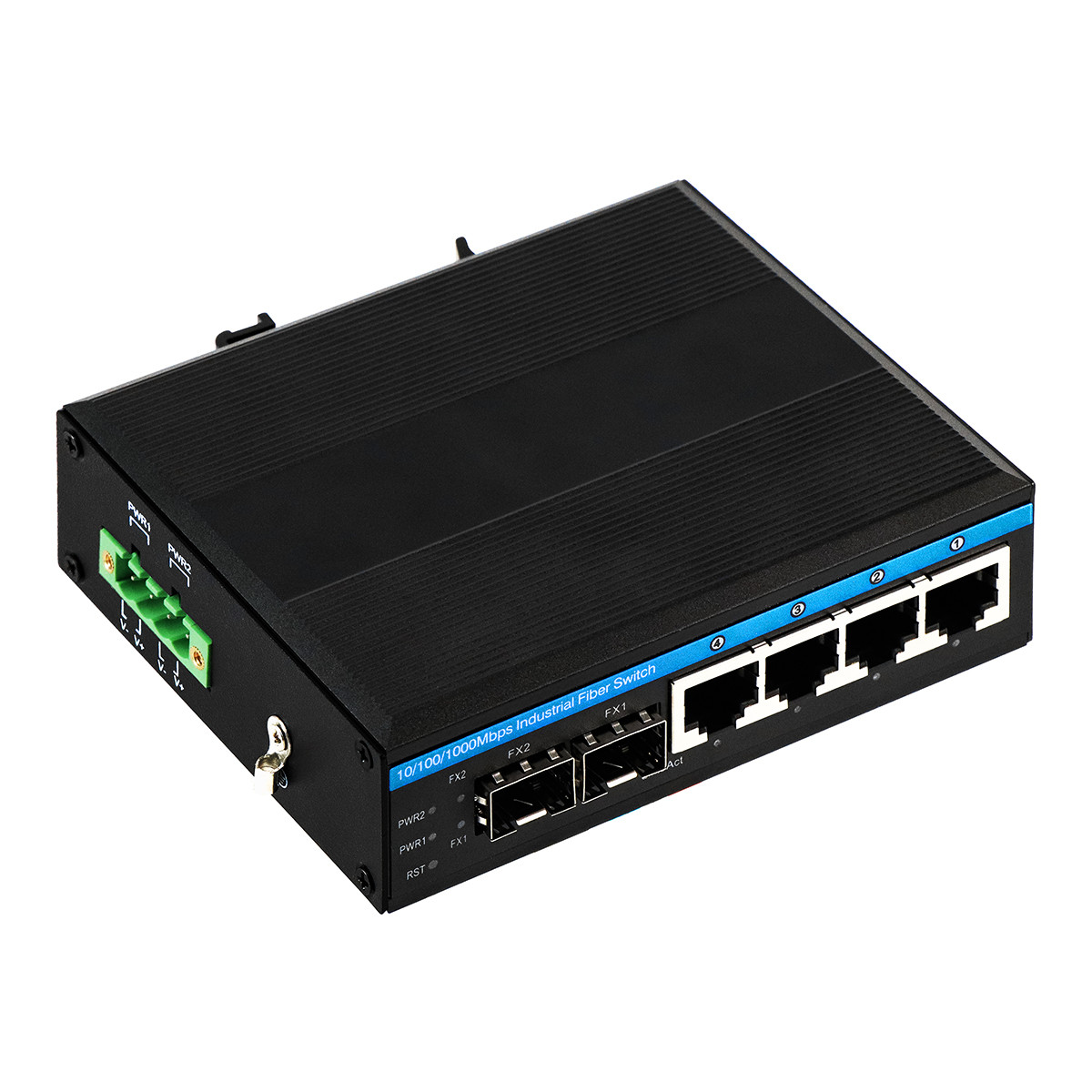 6 Port Gigabit Managed Hardened Network Switch Compact Size Dual Power 12V