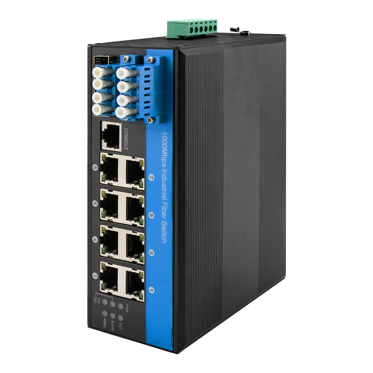 D2*2B Industrial Fiber Bypass Lc Connector SM MM 12V24v managed bypass ...