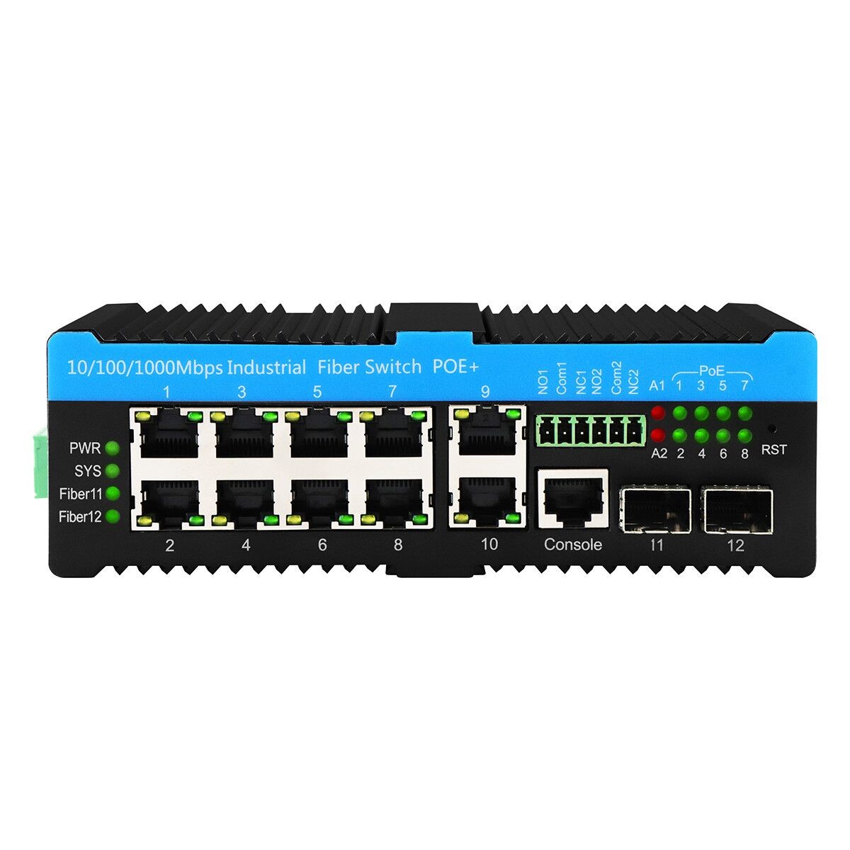 90w Managed DC48v Industrial Poe Switch Gigabit Fiber Switch Din Rail ...