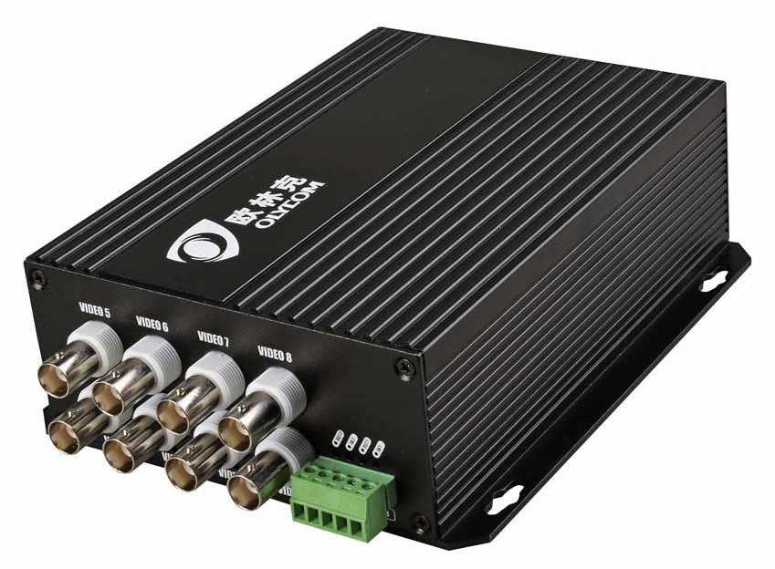1550nm Fiber Optical Hd Video Converter With RS485 Data 8ch Port 1080p ...