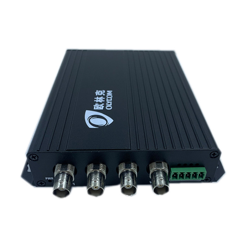 4 Channel Optical Fiber Video Converter Single Mode Simplex 20km FC ...