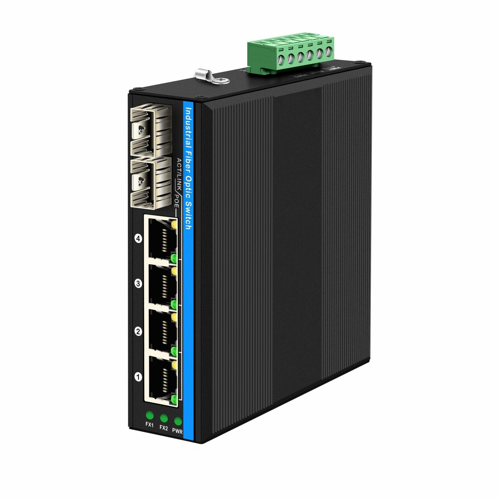 6 Port Gigiabit unmanaged Ethernet Switch Din rail network switch DC12V ...