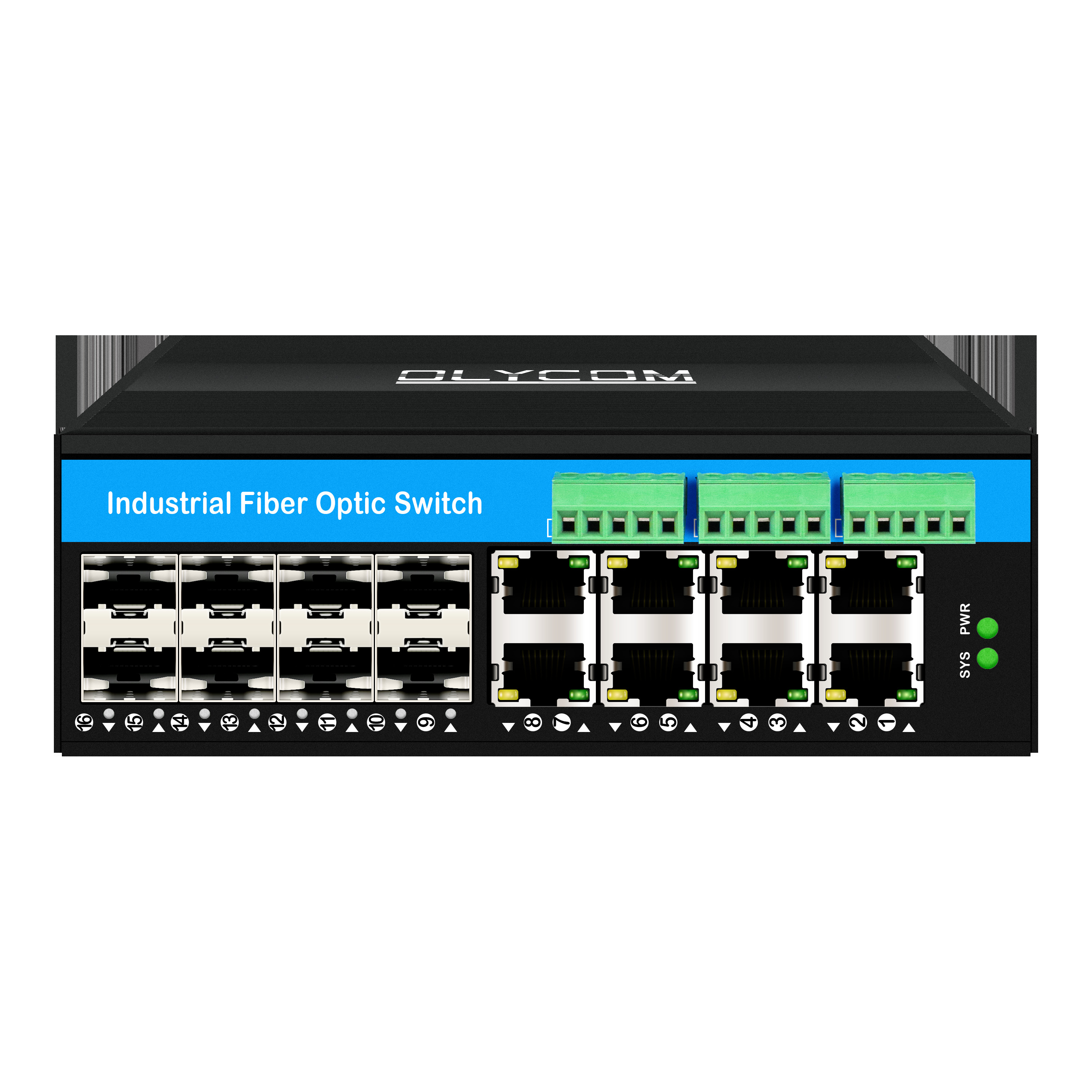 Managed 16 Port Gigabit Poe Switch Din-rail Network Switch 8RJ45+8SFP ...