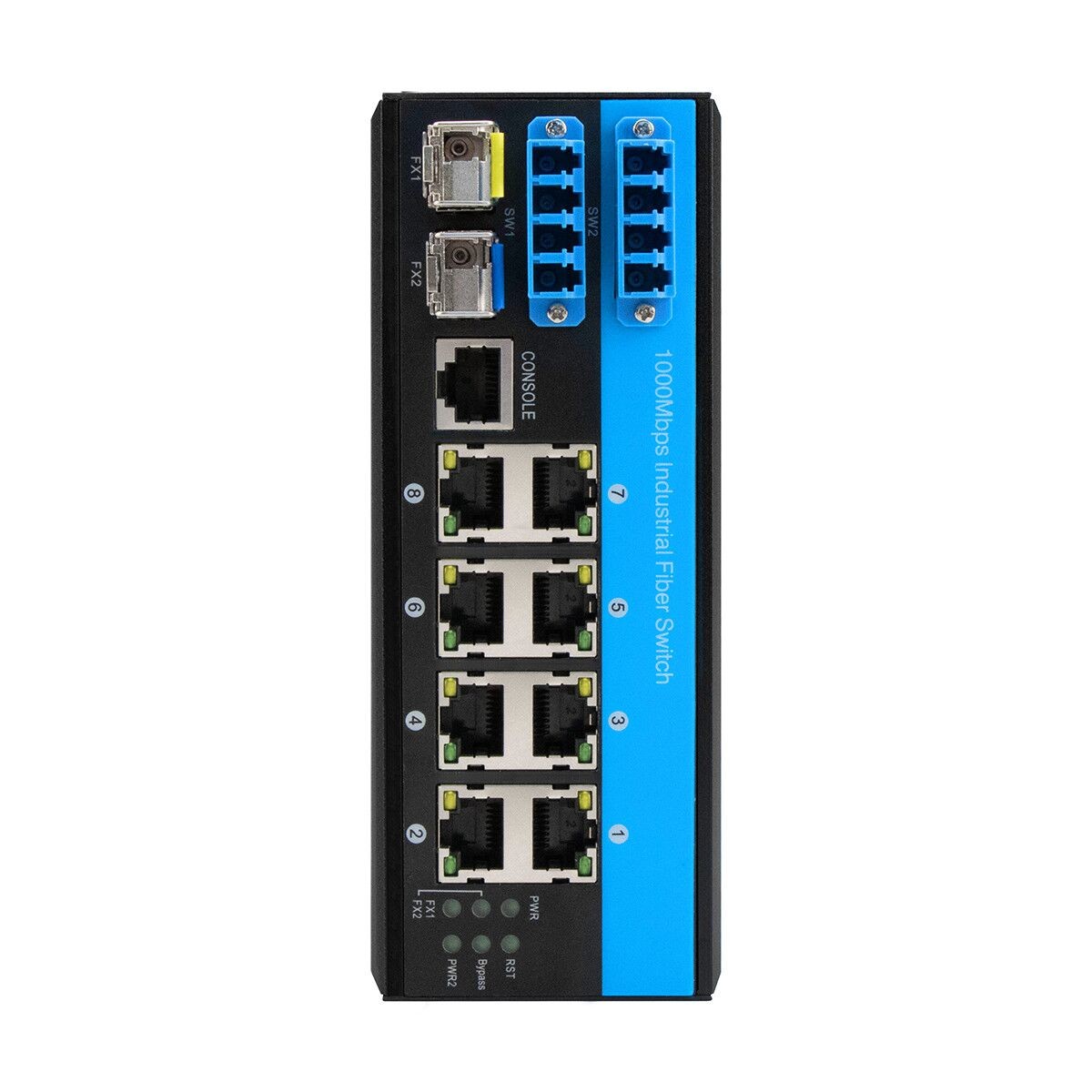 D2*2B Industrial Fiber Bypass Switch LC Connector SM MM Managed Optical ...