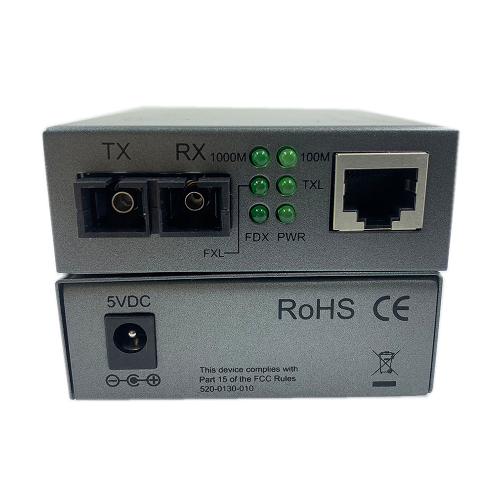 MTBF 50,000hours Gigabit Ethernet Media Converter 2 Port Rack Mount ...
