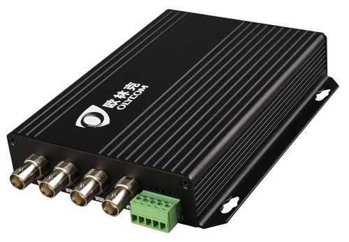 4 Port BNC Video RS485 Data Digital Optical Converter 720P Rack Mounted ...