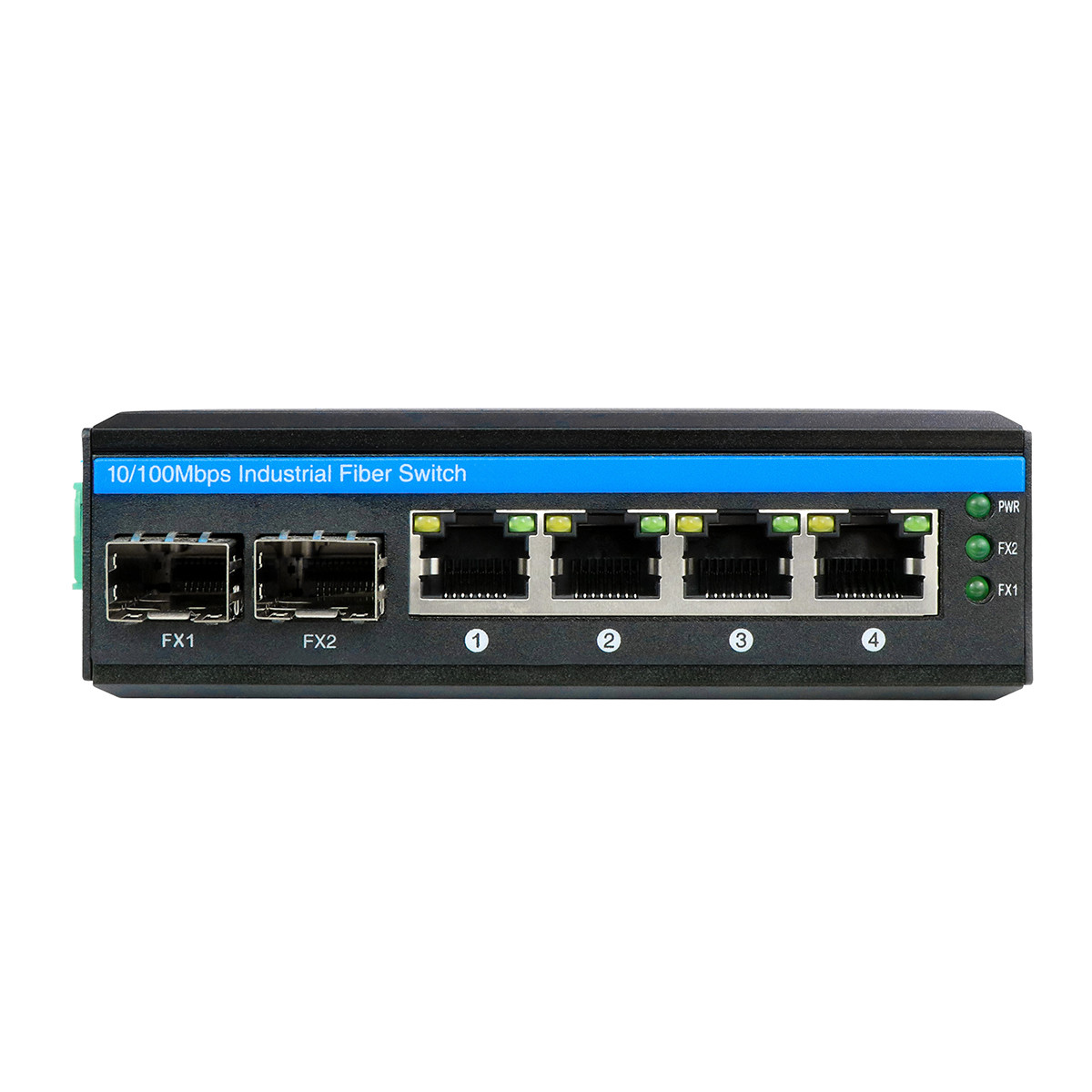 Industrial Unmanaged POE Switch with 2 SFP Ports and 4 UTP for FCC and ...