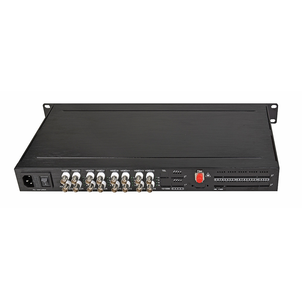 16 Port AHD/CVI/TVI Video Converter HD 1080P On Singlemode Fiber Optics ...