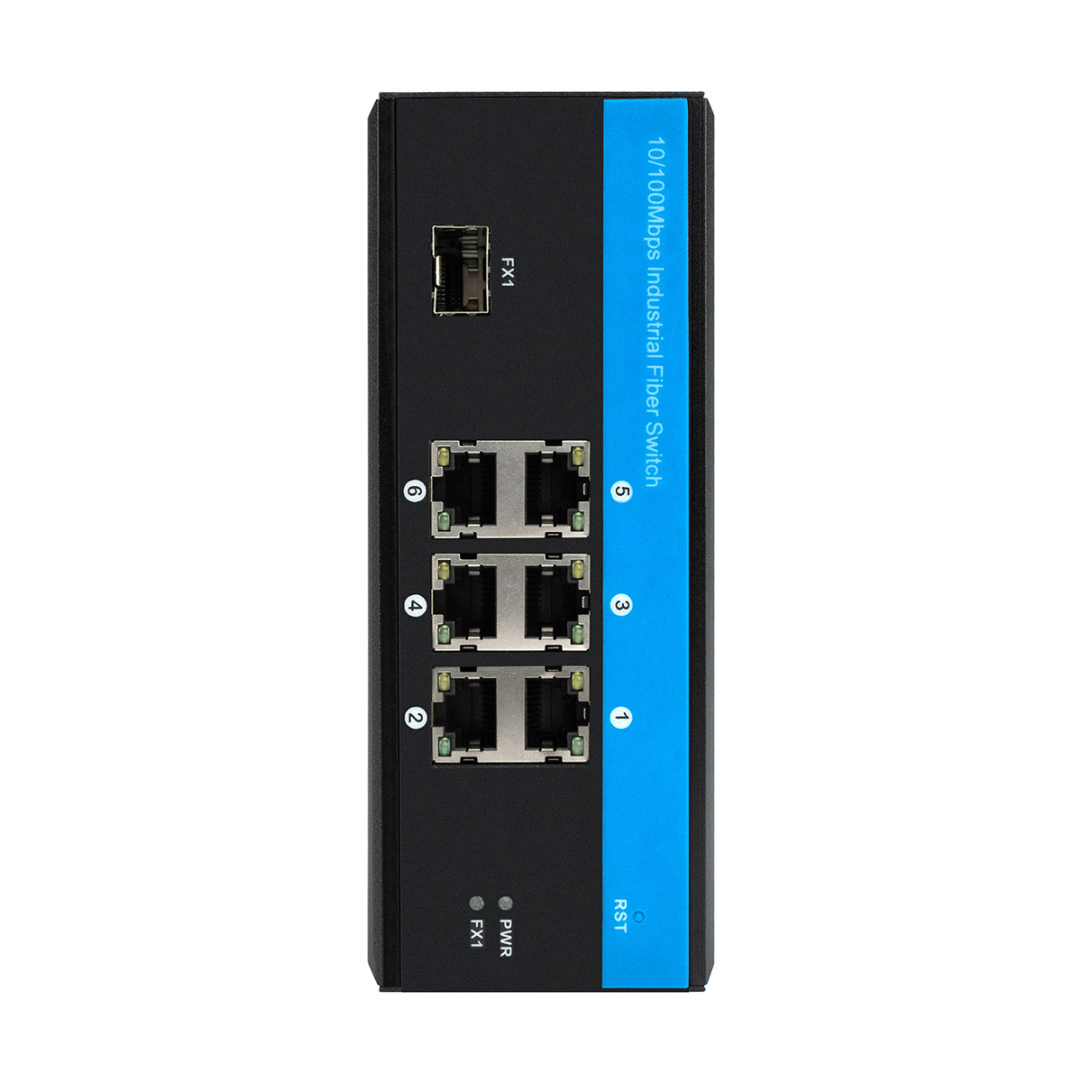 FCC Fiber Optic Poe Switch 6 Ports , Durable Metal Shell Din Rail Mount ...