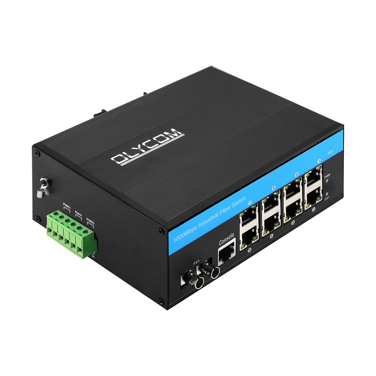 8 Port ERPS L2+ Managed Switch Industrial Gigabit Ethernet ST SM/MM ...