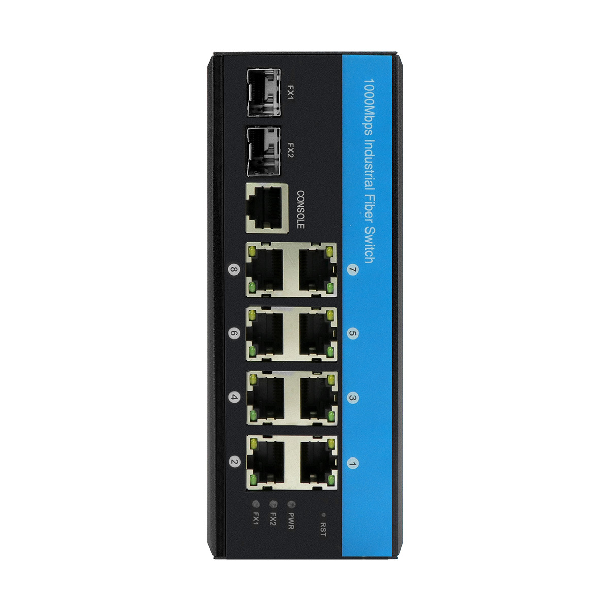 Industrial Managed Ethernet Gigabit 2.5G SFP Switch LC Connector 8 Port ...